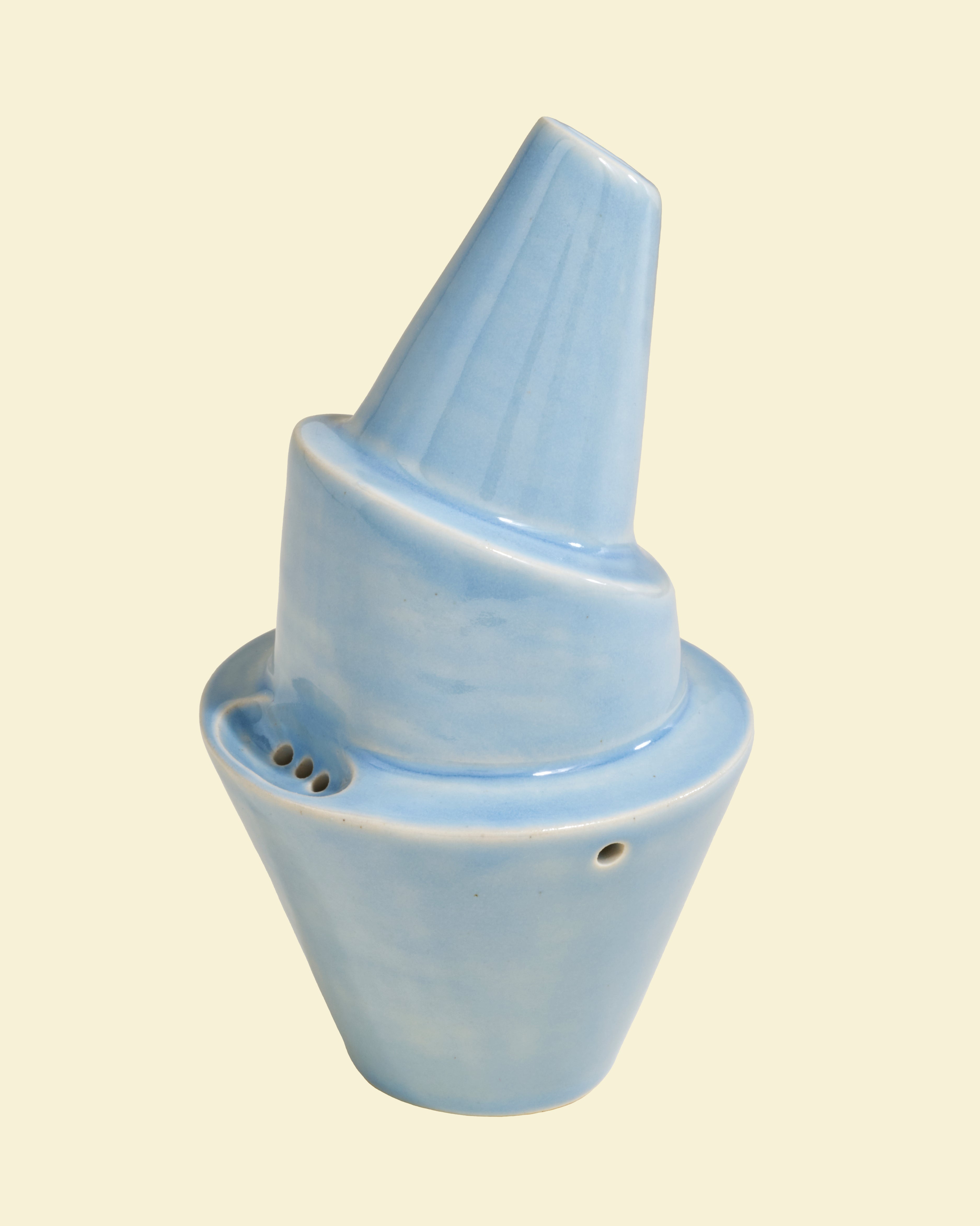 Billie Bubbler in Sky | Ceramic Bubbler | Wandering Bud Modern Smokeware