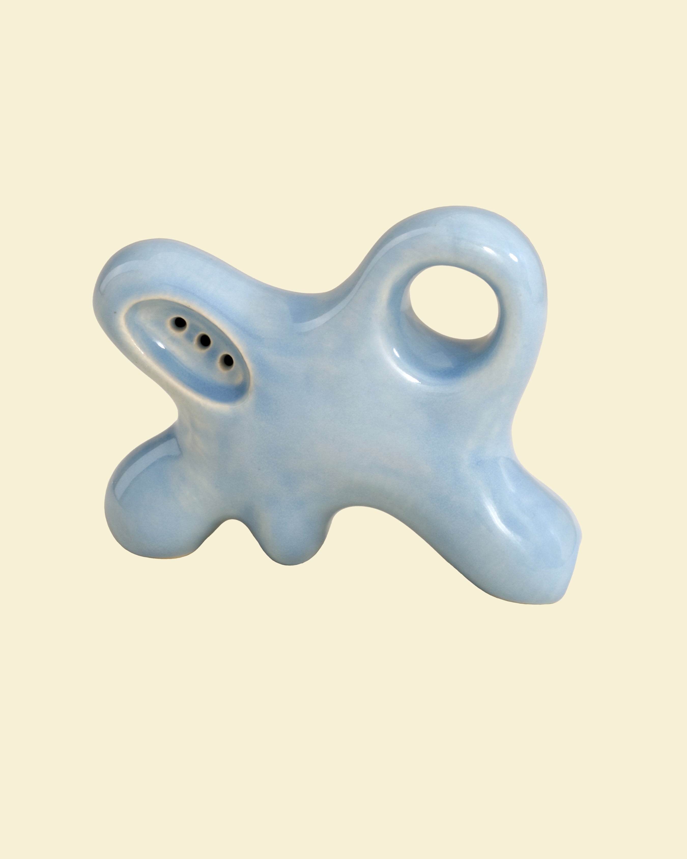 Nebula Pipe in Sky | Ceramic Pipe | Wandering Bud Modern Smokeware